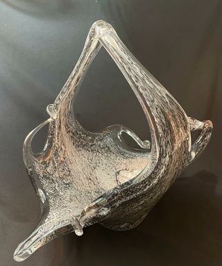 cestino porta pane vetro murano 