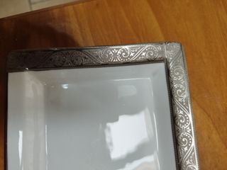 Piattino porcellana argento 