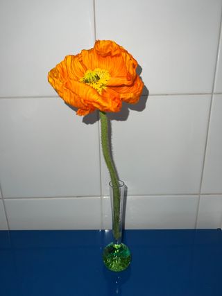 Vaso monofiore in vetro 