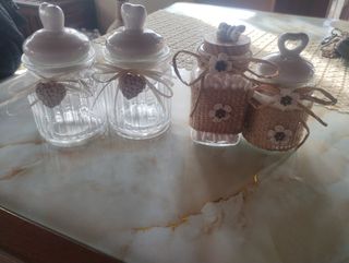 barattoli in vetro shabby