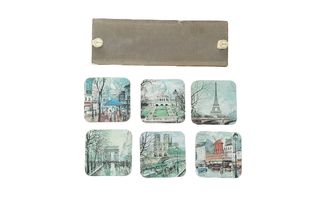 sottobicchieri Parigi n. 6 vintage nuovi
