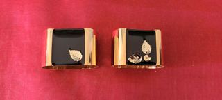 Portatovagliolo singolo (2) metallo dorato