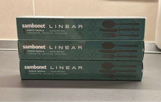 3 x Sambonet Linear posto tavola