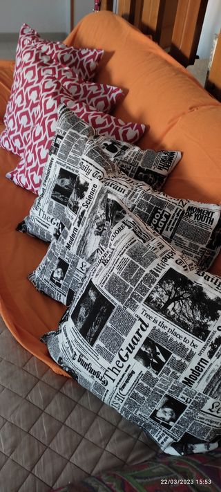 sei cuscini per arredamento 