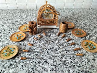 ARTISTICI SOTTOBICCHIERI +FORCHETTINE PIGLIAFRUTTA