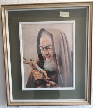 Quadro con foto di San Pio