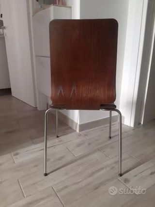 6 sedie Ikea Gilbert design legno impilabili