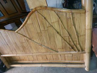 Letto Baldacchino Bamboo anni '70 200x210