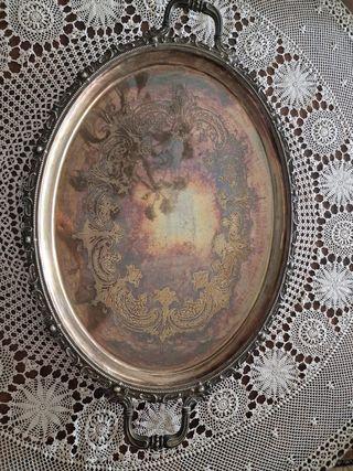 vassoio in argento vintage 