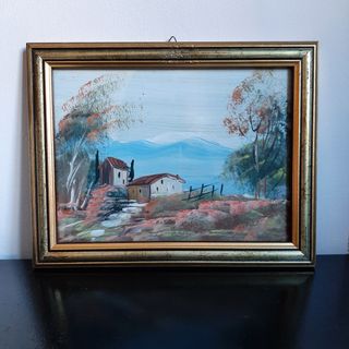 Quadro paesaggio dipinto a mano 