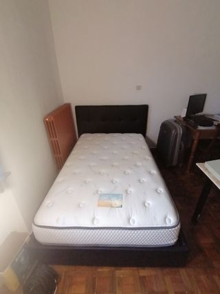 letto 1 piazza e mezza Nero Semipelle 