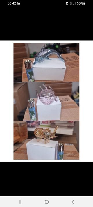 animaletti in vetro soffiato  scatolati