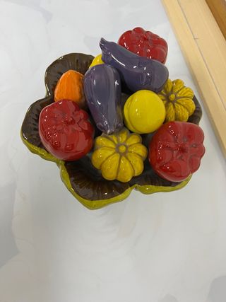 Centrotavola vintage cesto ortaggi