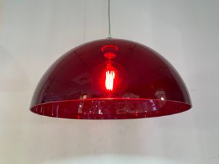 Lampadario metacrilato rosso