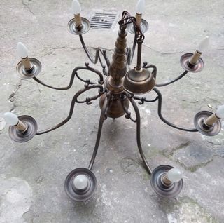 lampadario in ottone vintage 