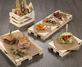 Vassoio in legno a forma di bancali