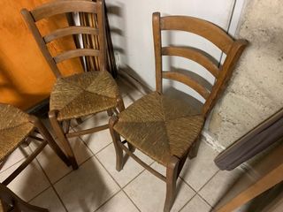 Sedie in paglia restaurate 