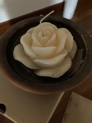 Candela decorativa "ROSA" artigianale