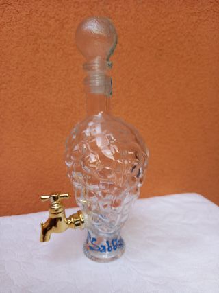 Bottiglietta vetro con rubinetto h cm 20