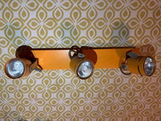 Faretti orientabili arancio optical anni '60