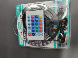 striscia led  rgb con telecomando 2 metri (USB )