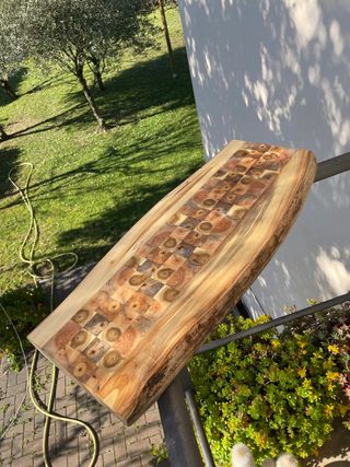 Tagliere battilarda in legno massello a scacchi