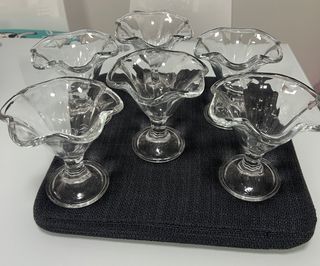 Set 6 coppe gelato/macedonia in vetro