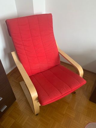 Poltrona Poang Ikea rossa