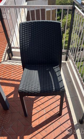 Set tavolo+4sedie esterno antracite 