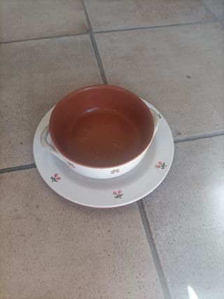 piatto e ciotola in ceramica Richard Ginori 