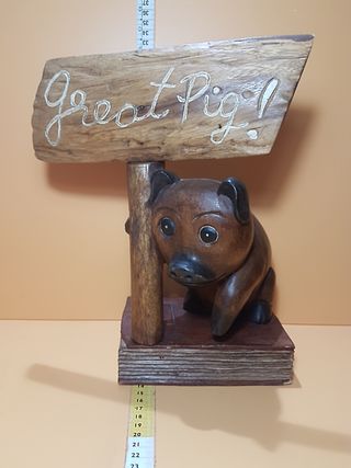 Scultura in Legno Fatta a mano Artigianato Italian