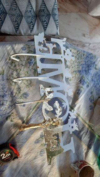 Attaccapanni artistico,con foglia d'oro 