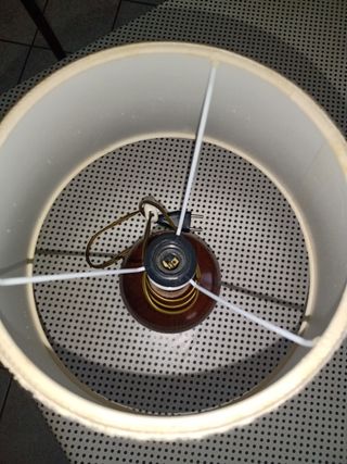 lampada da comodino legno e stoffa