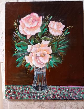 Quadro su tela olio e acrilico     8euro 