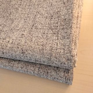 tessuto grigio melange effetto velluto 