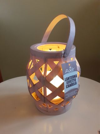 lanterna effetto candela axir, colore BEIGE