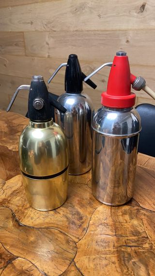 Caraffa sifone acciaio selz modernariato