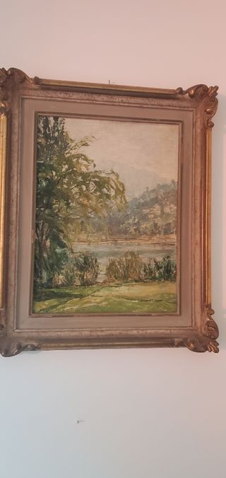 quadro antico con cornice in legno