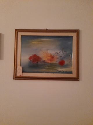 Quadro con olio su tela