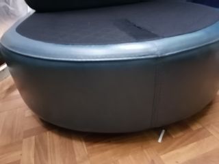 puff in ecopelle blu