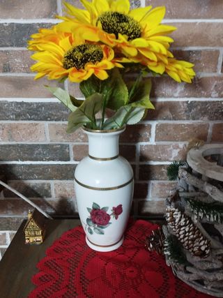 vaso in ceramica fiorato