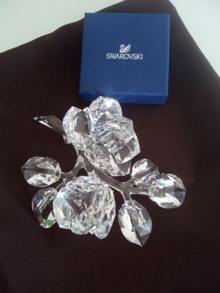 Swarovski ramo rosa 2 rose cristallo
