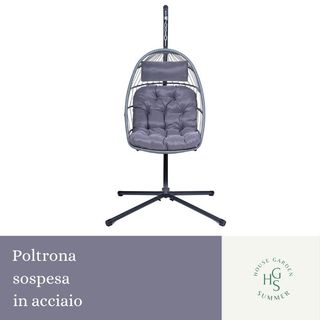 Poltrona sospesa con cuscino imbottito