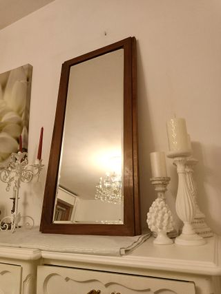 Specchio marrone legno vintage