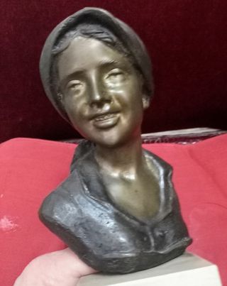 Statua busto bronzo alto cm 25 firma De Martino