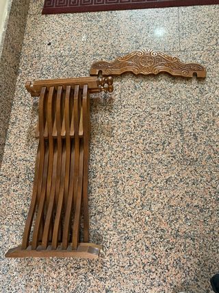 Sedia pieghevole vintage di legno