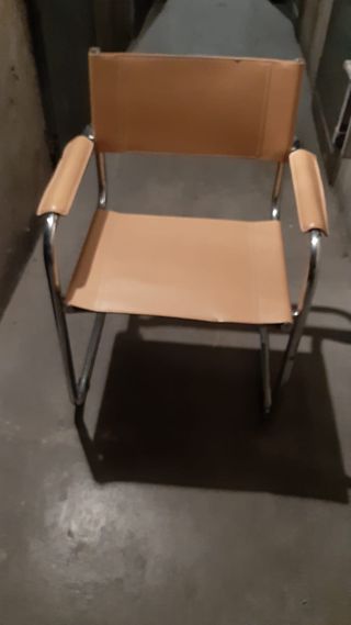 Set di 6 sedie in metallo tubolare 