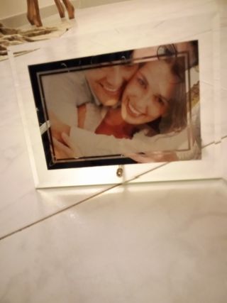 cornice porta foto in vetro 