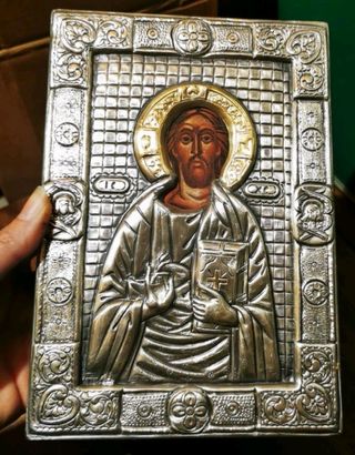 Icona in argento 