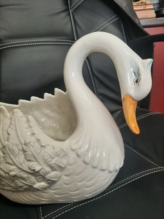 cigno in ceramica vintage